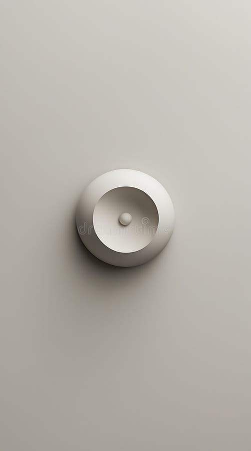 Minimalist Design Featuring a Single Dot on a Smooth Circular Surface ...