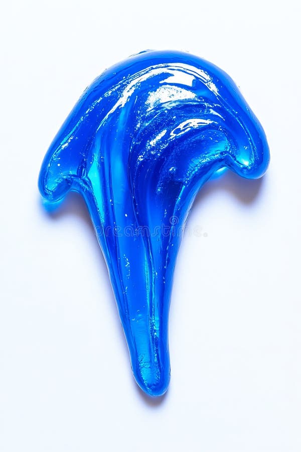 Minimalist Design Featuring Single Melted Liquid Blob in Vibrant Blue ...