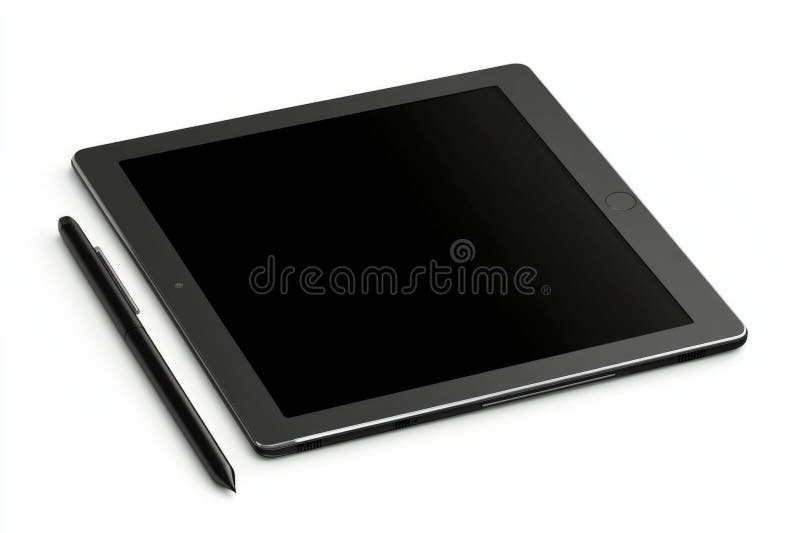Sleek Tablet with Stylus Resting beside it. Perfect for Digital ...