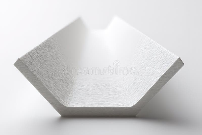 Minimalist Design Featuring Textured White Paper Object Plain ...