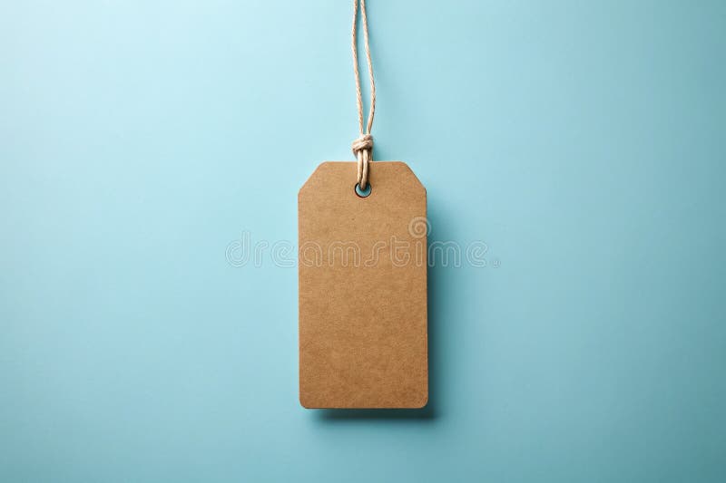 Minimalist Design Inspiration: a Simple Brown Tag Suspended by a ...