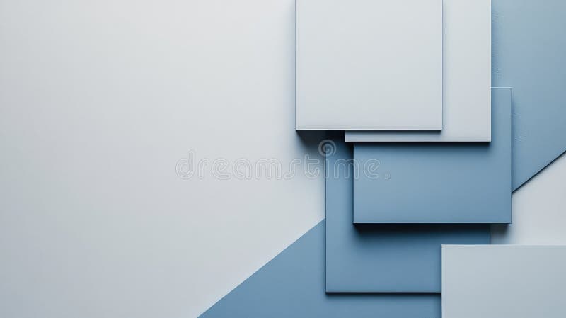 Minimalist Design with Light Grey Background and Three Blue Squares in ...