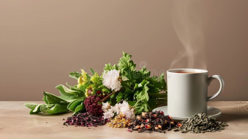 Minimalist Design of Medicinal Herbal Tea with Earth-Toned Botanical ...