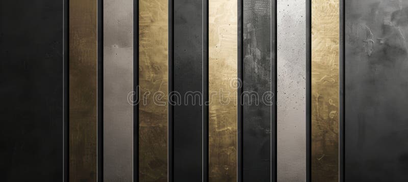 Minimalist Design with Metallic Gold and Silver Lines on Matte Black ...