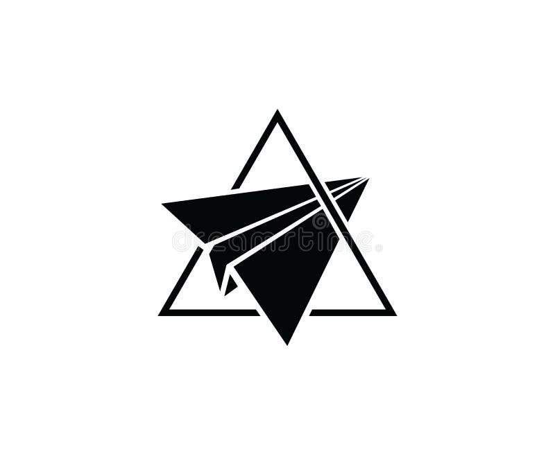 Triangle Paper Plan Design Abstract Icon Stock Illustration ...