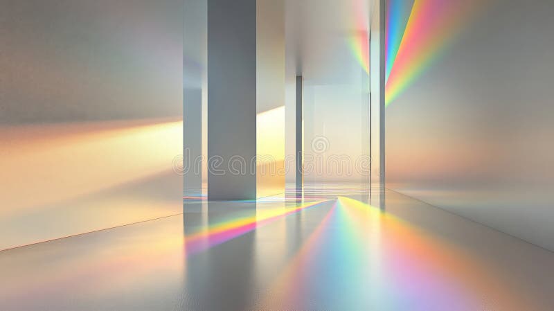 A Minimalist Design with Sharp, Angular Prisms Refracting Light into ...