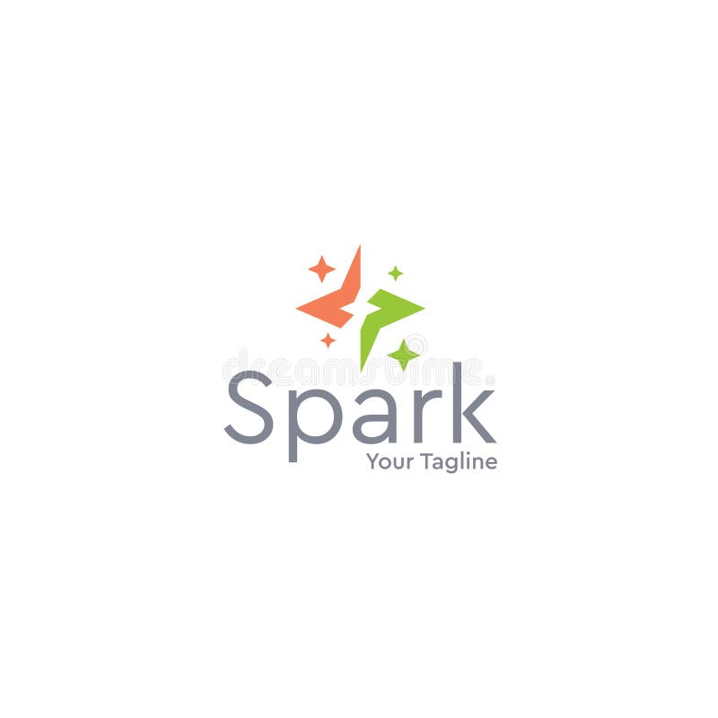 Minimalist Design Spark Blink Glamour Logo Design Stock Vector ...