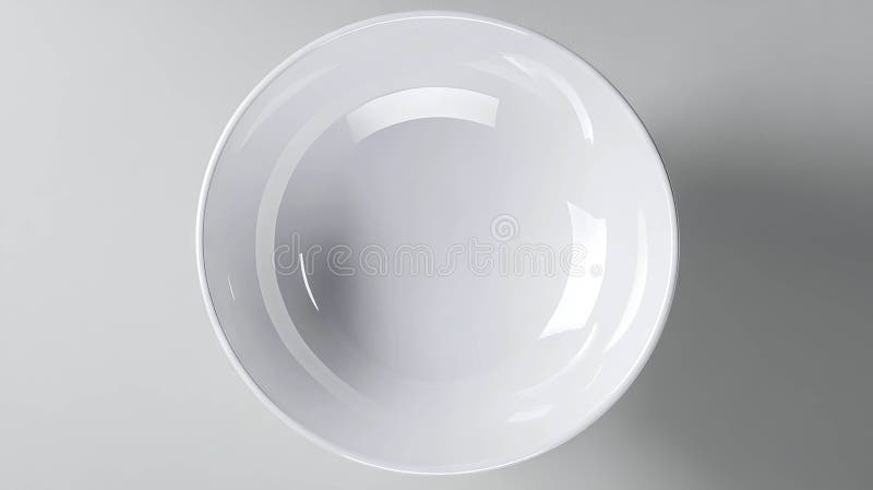 Minimalist Design Top View of Simple White Teacup on Neutral Background ...