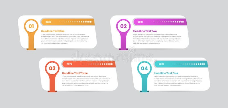 Minimalist Designed Modern Text Presentation Step Infographic Card ...