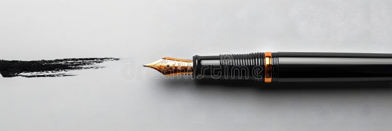 Minimalist Desk Setup with Single Pen - Simple Office Essentials Stock ...