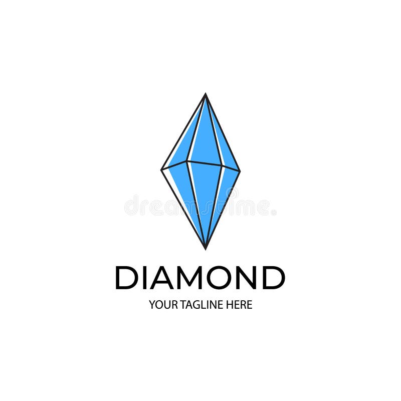 Minimalist Diamond Stone Vector Logo Illustration Stock Vector ...