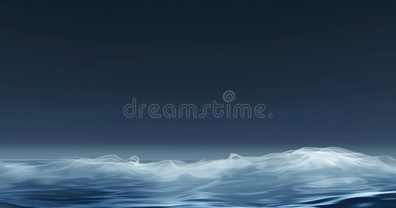 Minimalist Digital Art Ocean Wave Background Stock Illustration ...