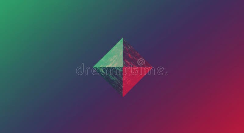 Abstract Geometric Double Pyramid Design on Gradient Background ...