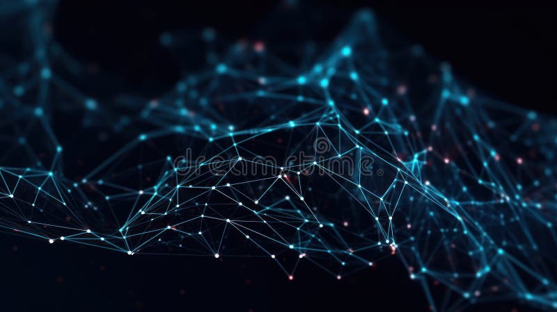 Minimalist Digital Background with Connected Lines AI Generated Stock ...