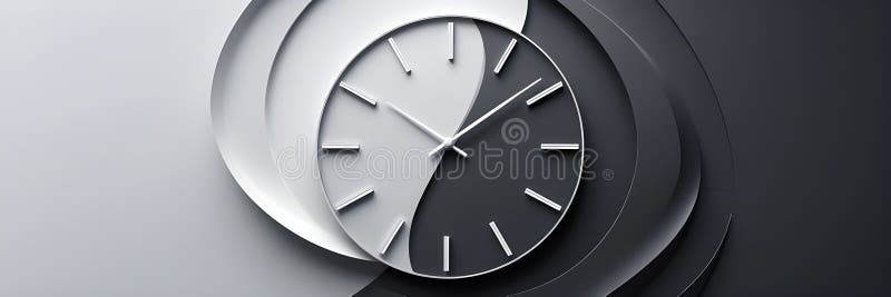 A Minimalist Digital Clock Display in a Monochrome Theme Stock ...