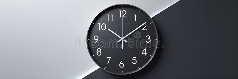 A Minimalist Digital Clock Display in a Monochrome Theme Stock ...