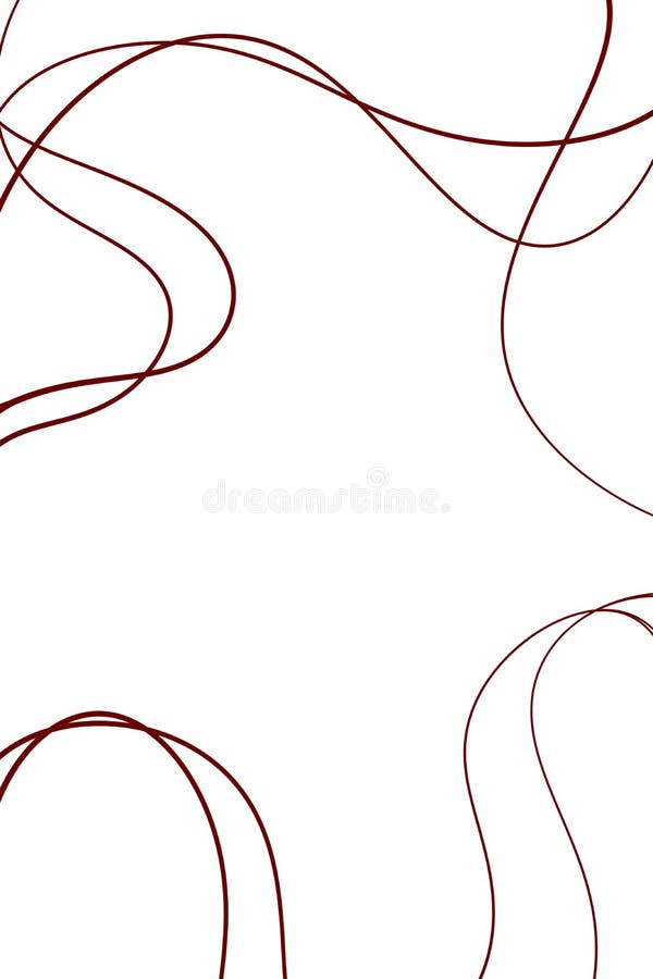 Minimalist Digital Hand Drawing Abstract Illustration of One Line Red ...