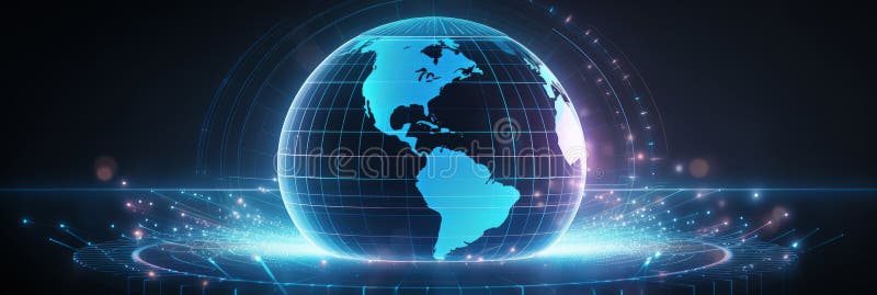 Minimalist Digital Infographic, Simple Globe with Clean Graphs and Data ...