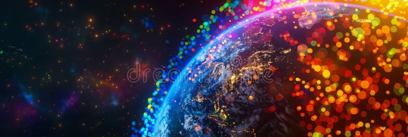 Minimalist Digital Infographic, Simple Globe with Clean Graphs and Data ...