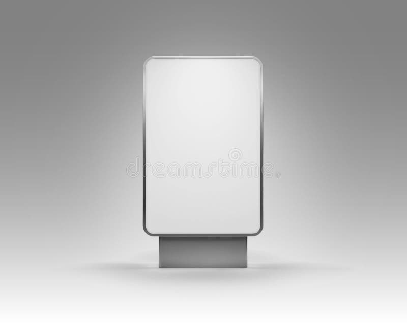 Minimalist Digital Kiosk on Gradient Background Stock Image - Image of ...