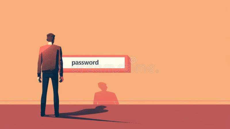 Minimalist Digital Security Concept with Password Field Stock ...