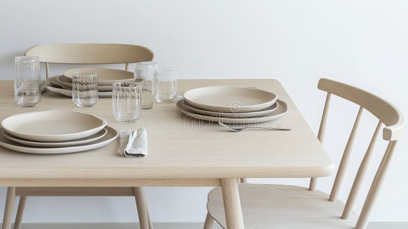 A Minimalist Dining Table with a Gourmet Sushi Spread Generative AI Illustration Stock Image ...