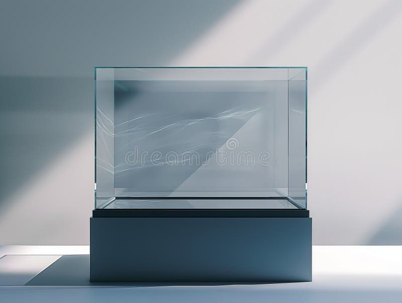 Minimalist Display Case Showcase Stock Image - Image of lighting ...