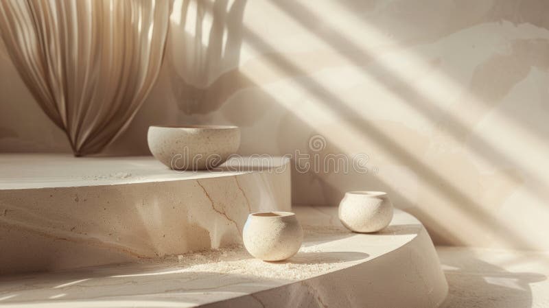 Minimalist Display Ceramic Pots Sunlight Stock Photos - Free & Royalty ...