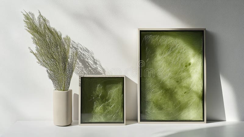 A Minimalist Display of Pressed Algae Styled in a Modern Frame ...