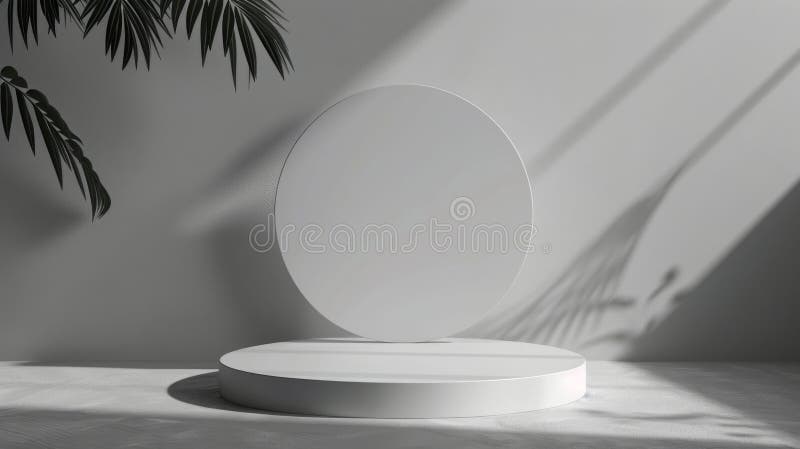 A Minimalist Display Showcases a Smooth Circular Platform Positioned in ...
