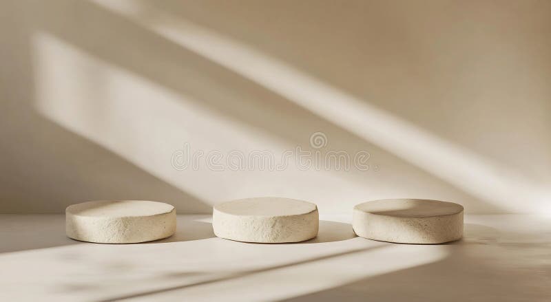Minimalist Display with Soft Shadows Stock Photo - Image of tones ...