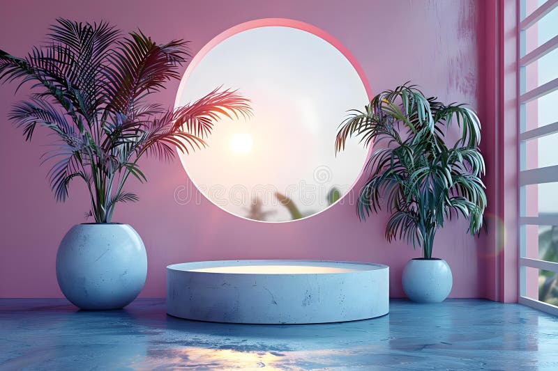 Concept Minimalist, Display Stand, Minimalist Display Stand with Sunset ...