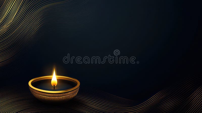 Minimalist Diwali Background with Smooth Gold Textures Stock ...