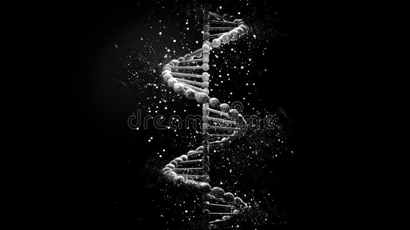 Minimalist DNA Double Helix Structure Stock Illustration - Illustration ...