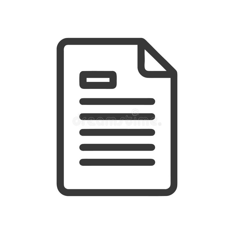 Simple Document Icon: Clean, Modern File Symbol Stock Vector ...