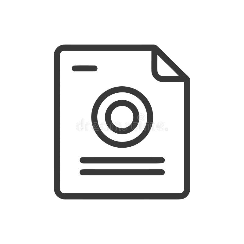 Document with Circular Icon: Simple Business Report Template Stock Vector - Illustration of ...