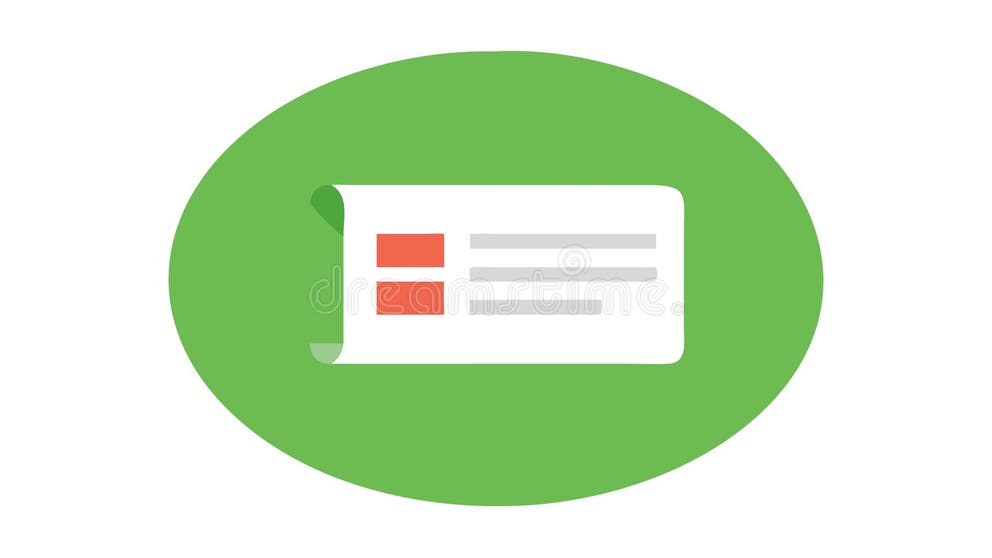 Minimalist Document List Icon in Flat Design Style, Vector Design ...