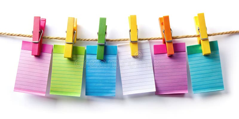 Minimalist Documentary Photography Empty Note Papers Secured by ...