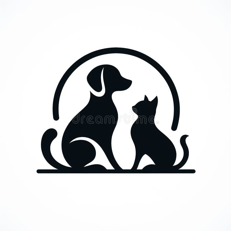 Dog Cat Logo Silhouette Stock Illustrations – 20,334 Dog Cat Logo ...
