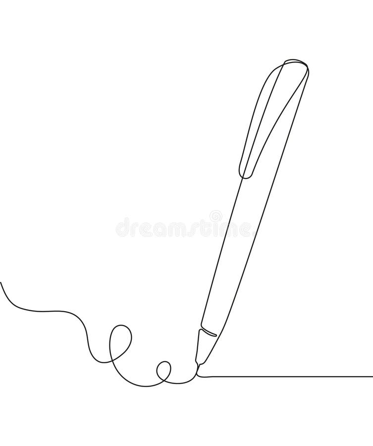 A Minimalist Doodle Vector Illustration Featuring a Continuous Line ...