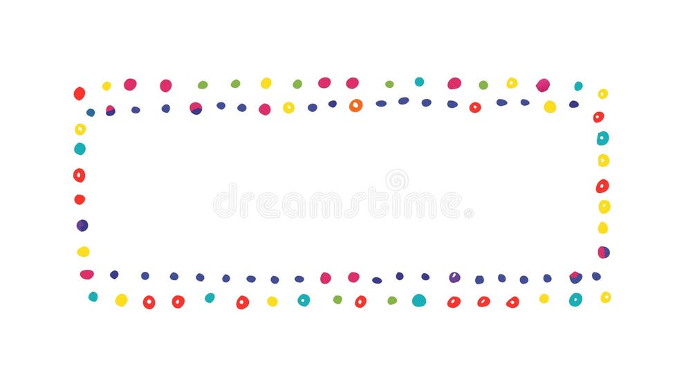 Minimalist Dotted Rectangle Frame Icon, Border Text Highlight, Vector ...