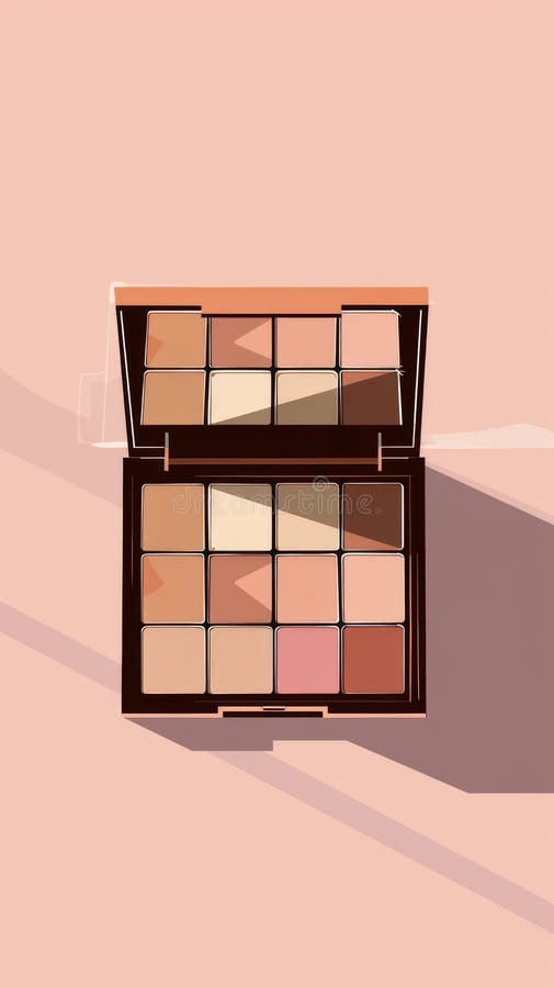 Minimalist Drawing of a Concealer Palette for Makeup-themed Art. Stock ...