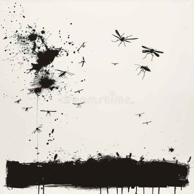 A Minimalist Drawing Representing the Aftermath of a Devastating Insect ...