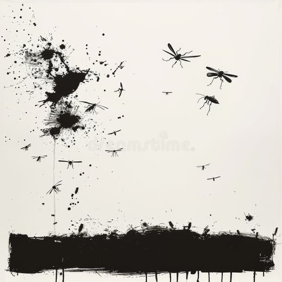 A Minimalist Drawing Representing the Aftermath of a Devastating Insect ...