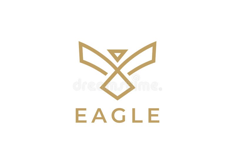 Minimalist Eagle Line Art Logo Design Stock Illustration - Illustration ...
