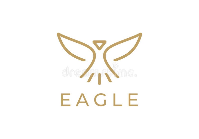 Minimalist Eagle Line Art Logo Design Stock Illustration - Illustration ...