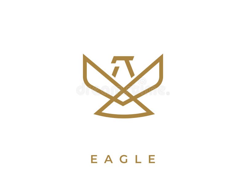 Minimalist Eagle Line Art Logo Vector Design Stock Vector ...