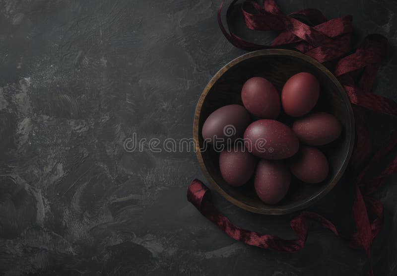 Minimalist Easter Composition with Natural Brown Eggs, Herbs, and ...