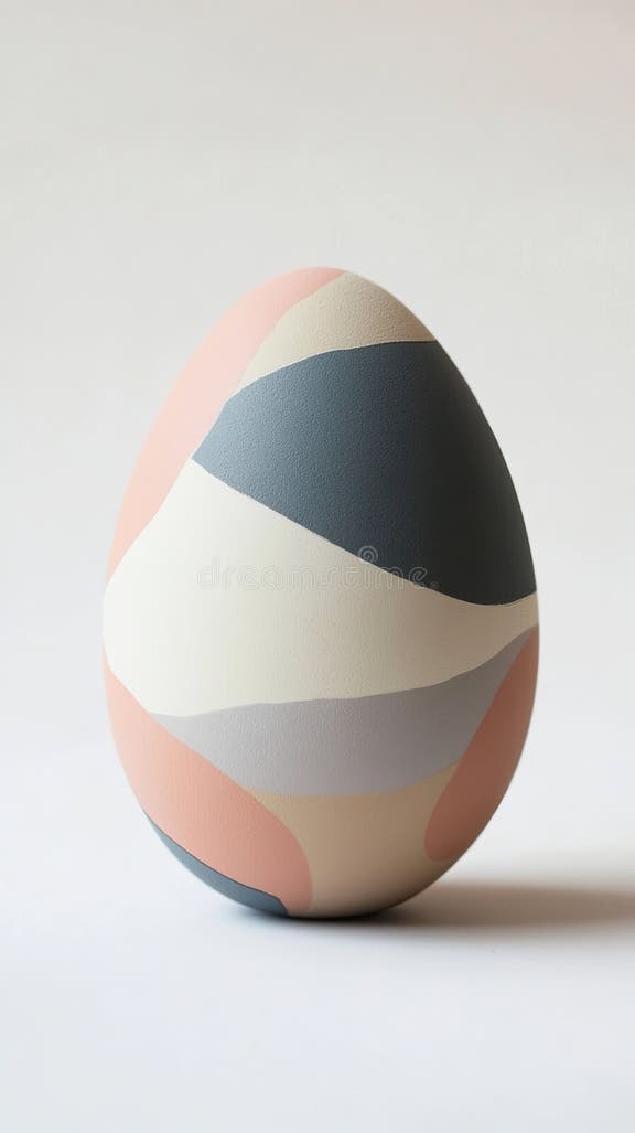 A Minimalist Easter Egg with Pastel Colors and Subtle Geometric Stock ...