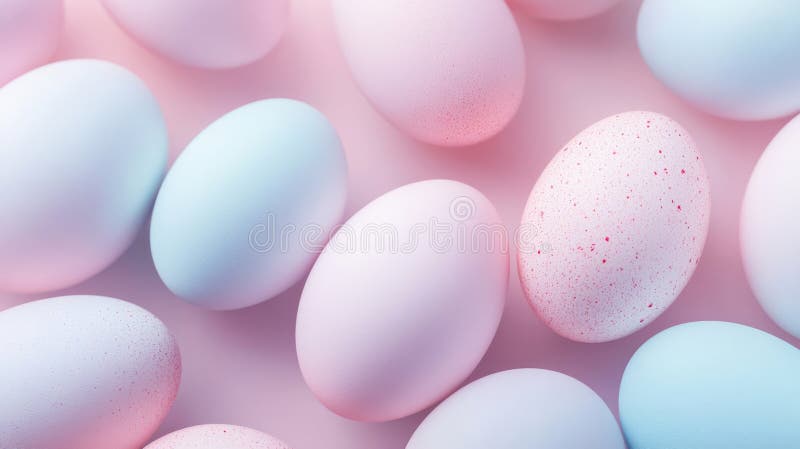 Minimalist Easter Eggs on Pastel Gradient Background Stock Illustration ...